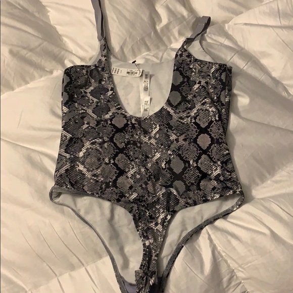 Victoria's Secret | Tops | Nwt Victorias Secret Snakeskin Bodysuit ...